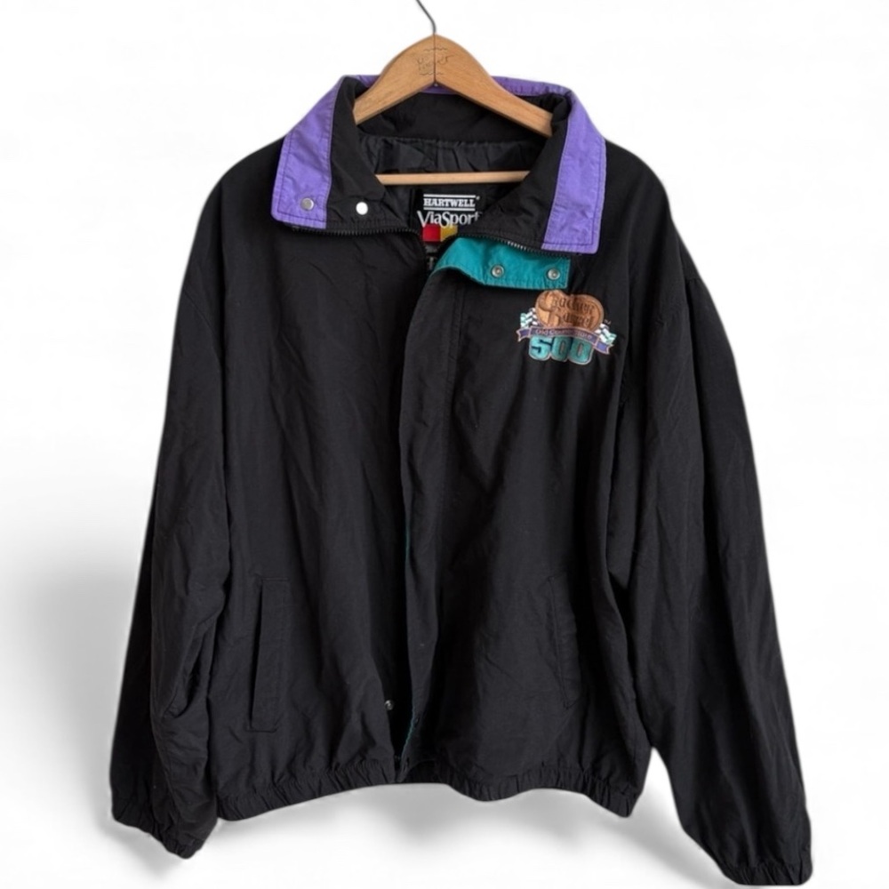 Vintage Nascar Cracker Barrel 500 Jacket Hartwell Via… - Gem